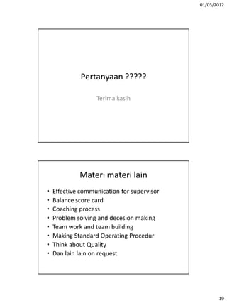 Motivasi, supervisi, dan pendelegasian | PDF