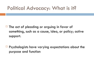 Motivate to advocate | PPT