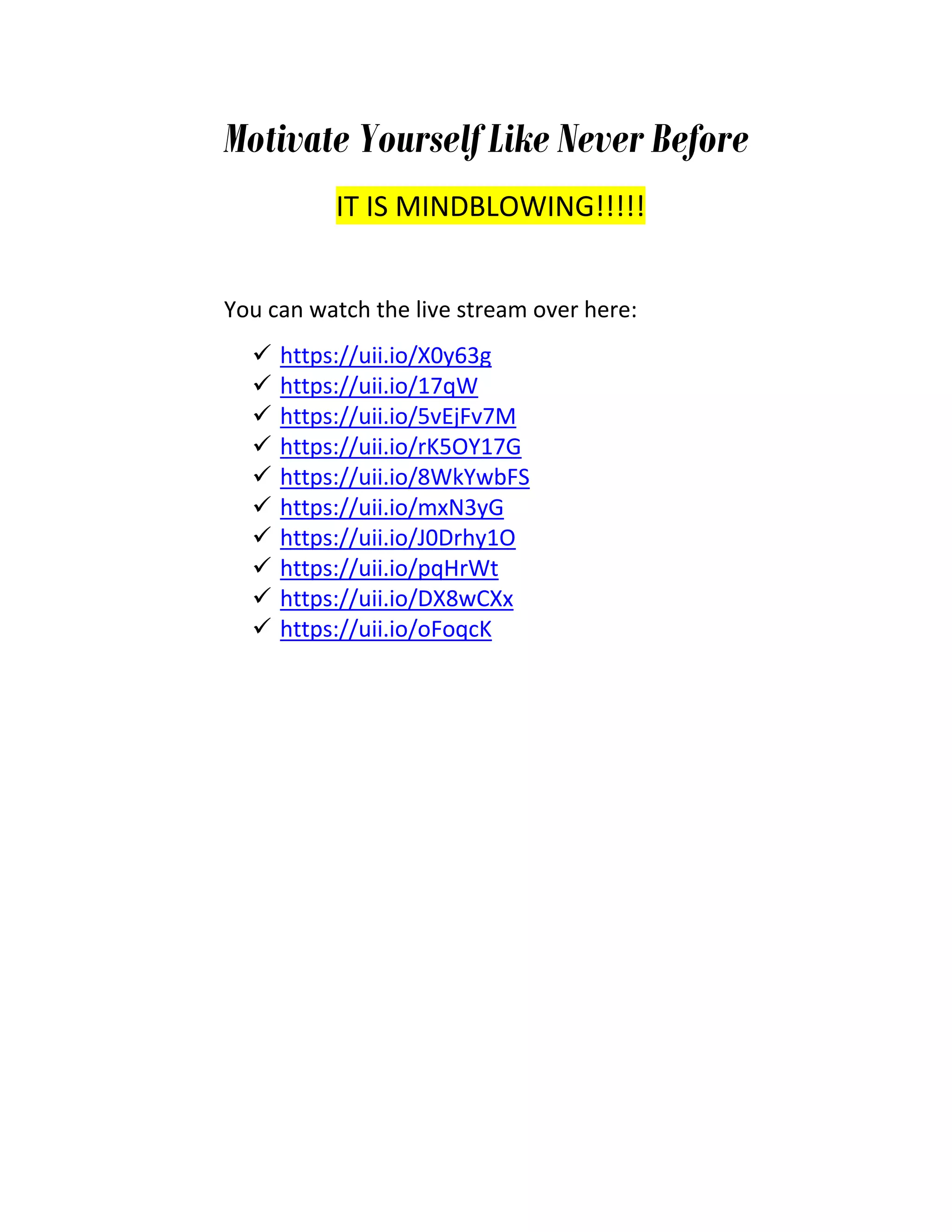 Motivate yourself like never before | PDF