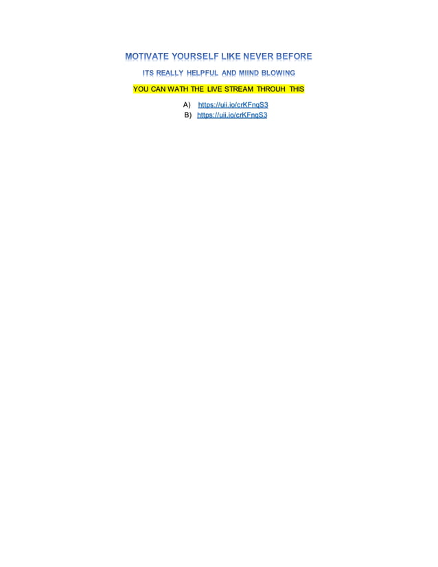 Motivate yourself like never before | PDF