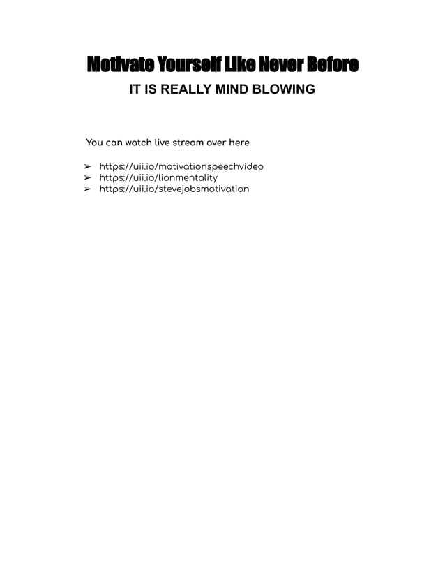 Motivate yourself like never before | PDF