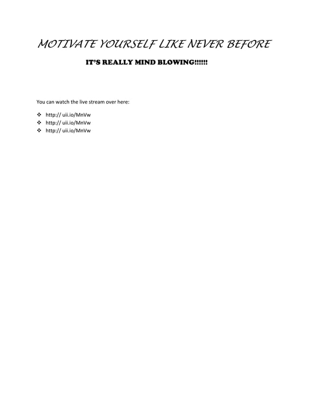 Motivate yourself like never before!!!! | PDF