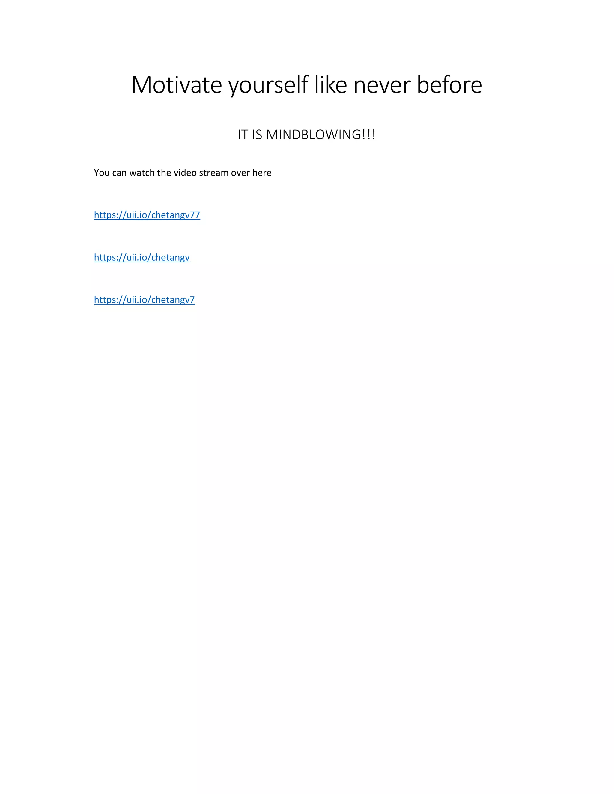 Motivate yourself like never before | PDF