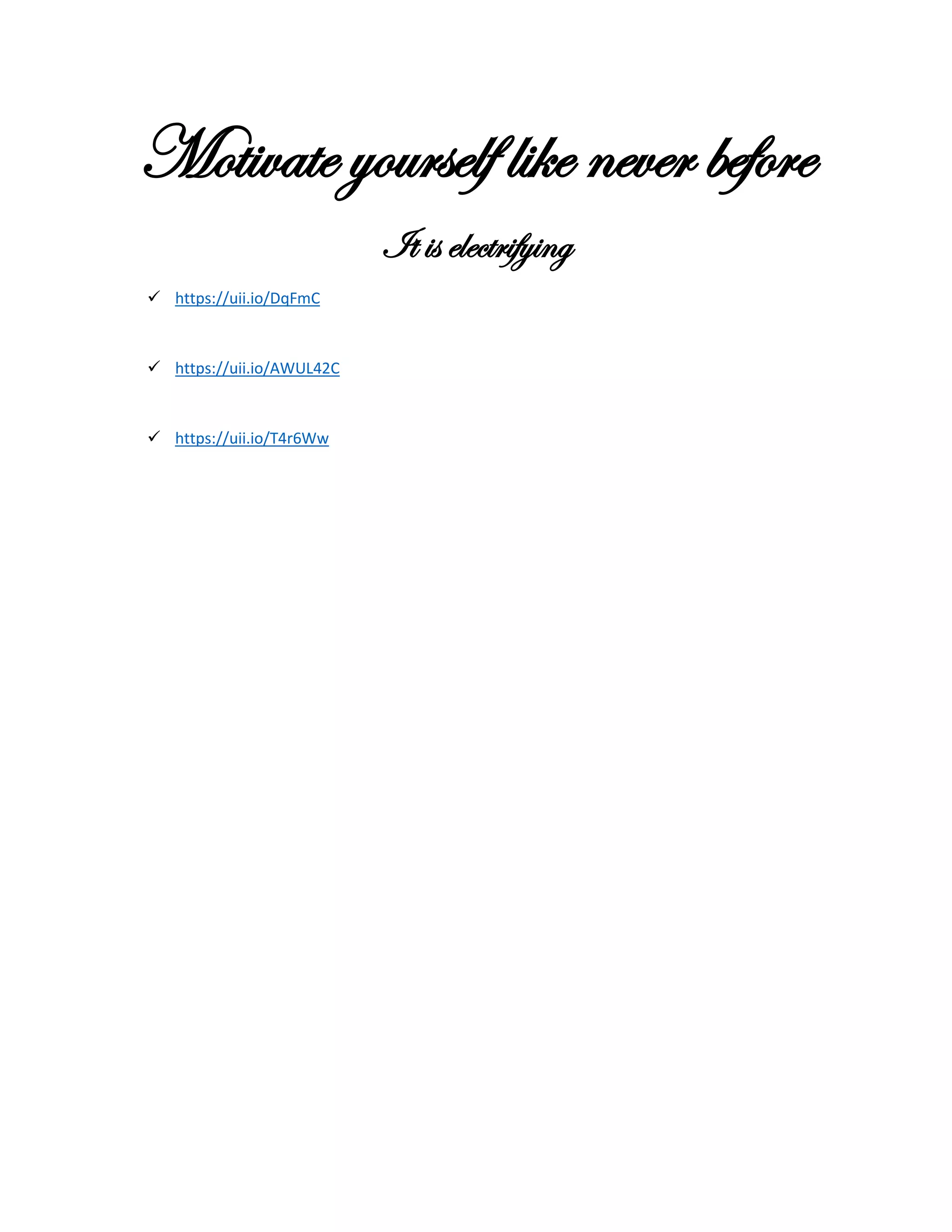 Motivate yourself like never before | PDF