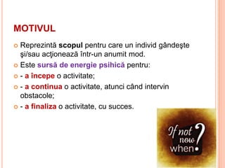 Motivatia pentru succesul scolar si profesional | PPTX
