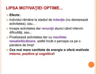 Motivatia pentru succesul scolar si profesional | PPTX