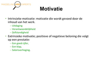 Motivatie en motiveren | PPTX