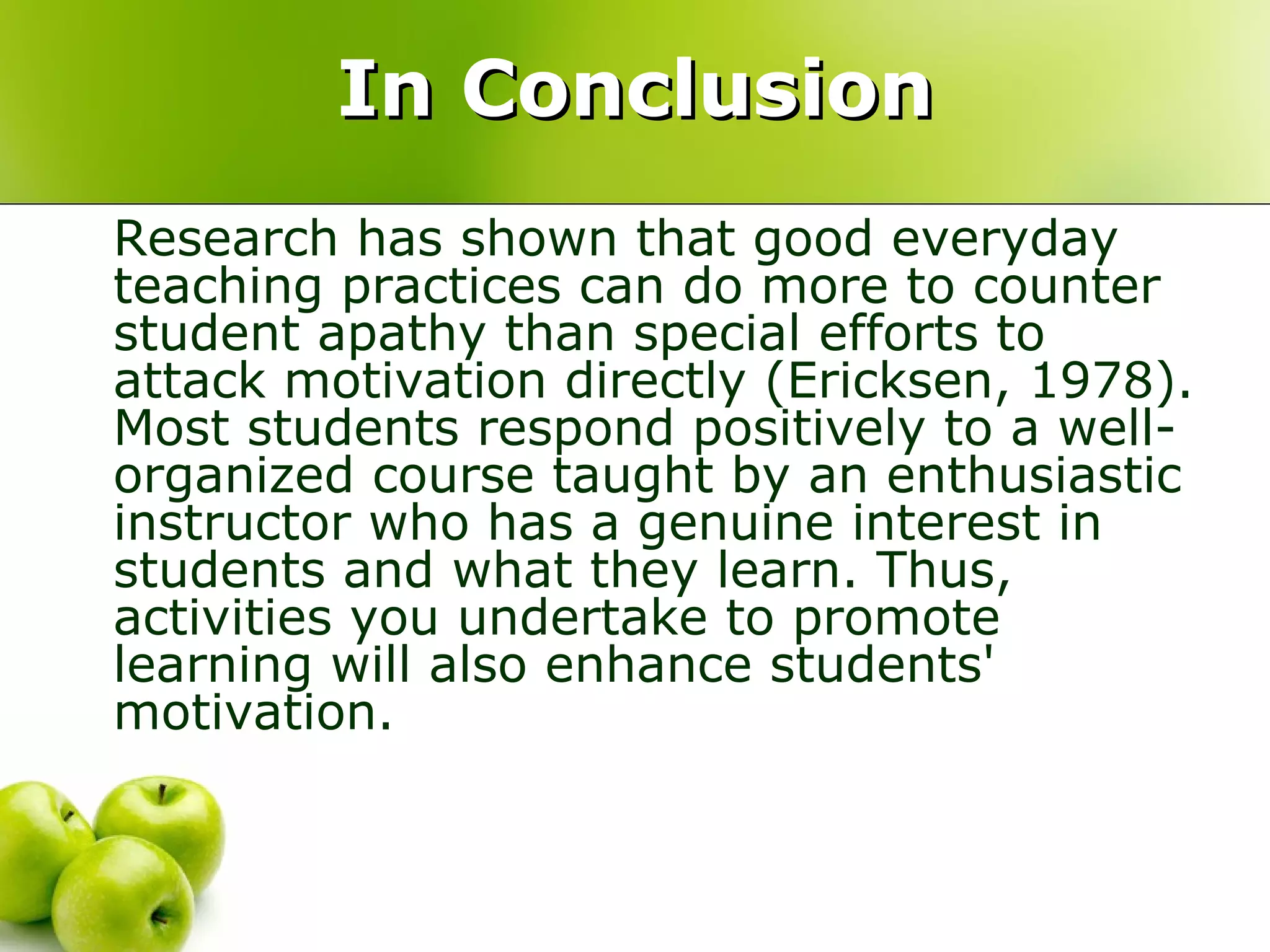 Motivating Students | PPT
