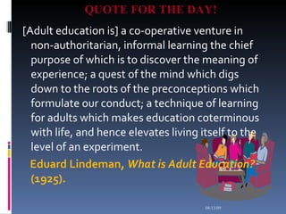 Motivating Adult Learnersfinals | PPT