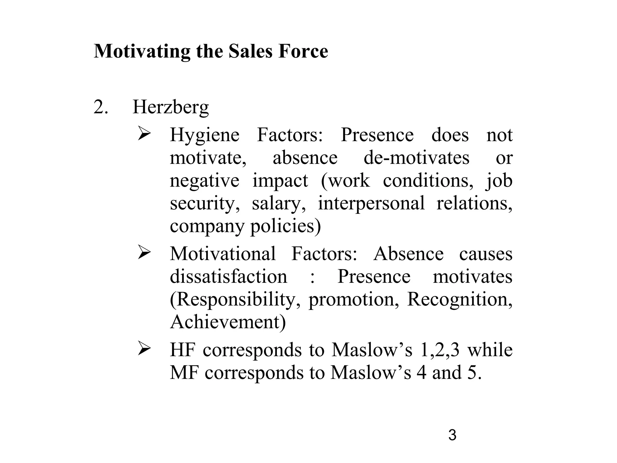 Motivating and leading the sales force | PPT