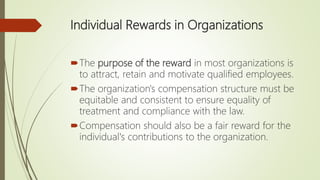 Motivating employee performance through rewards | PPTX