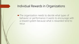 Motivating employee performance through rewards | PPTX