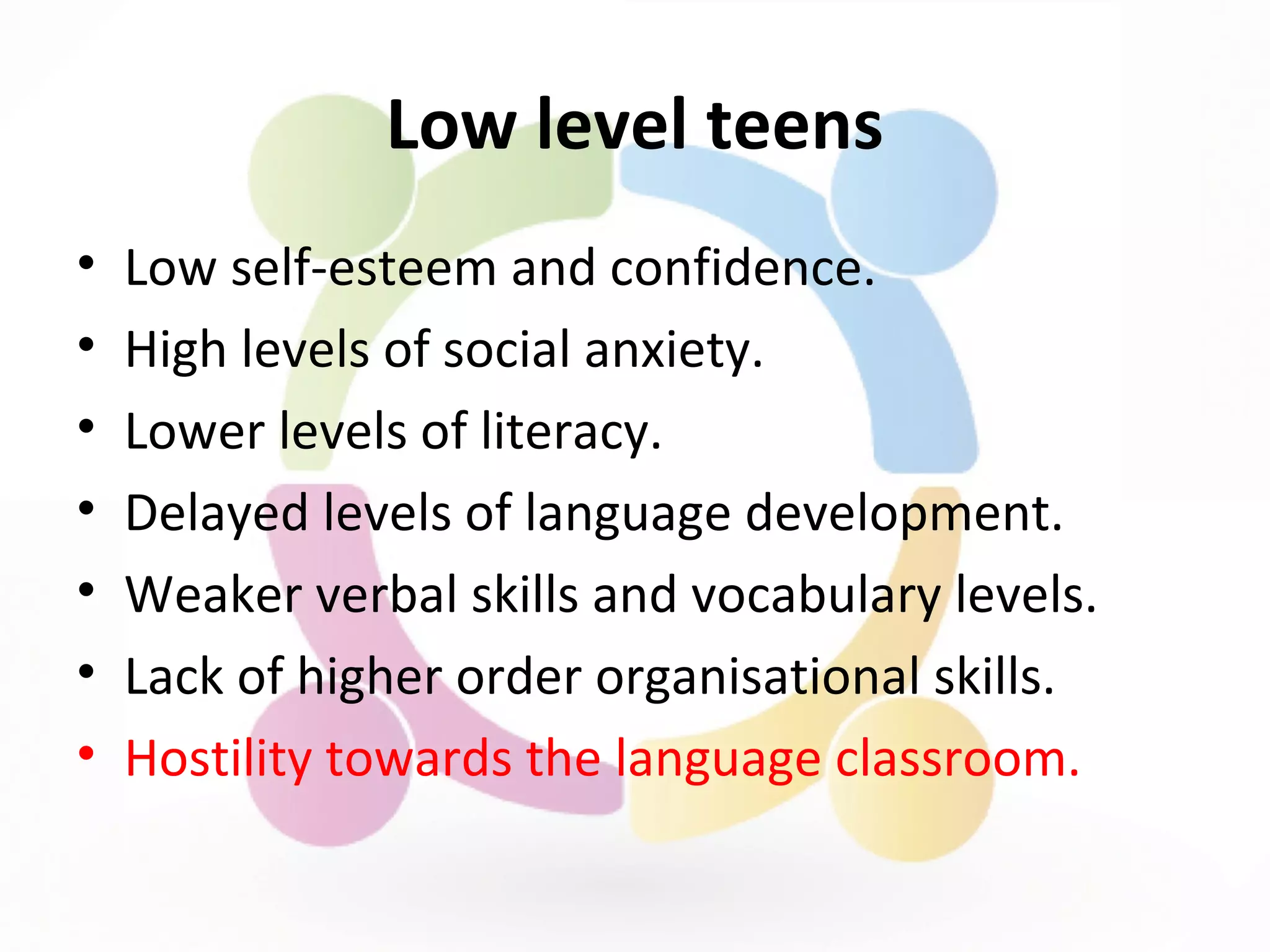 Motivating learning in low level teens | PPS