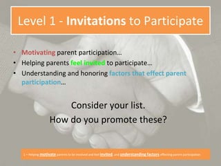 Motivating Parents to Participate | PPTX