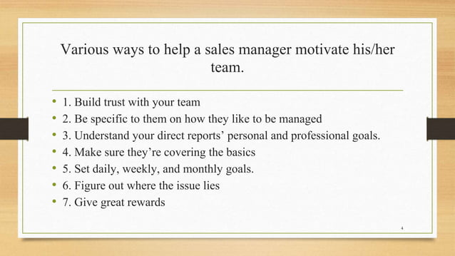 Motivating sales forces 5 | PPT