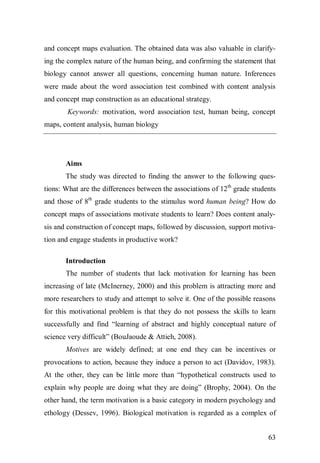 Motivating students’ learning using word association test and concept ...