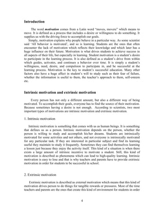 Motivating the unmotivated | DOC | Homework and Study | Education