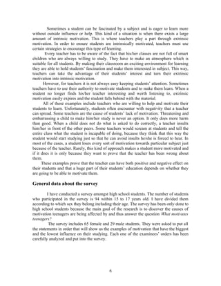 Motivating the unmotivated | DOC | Homework and Study | Education