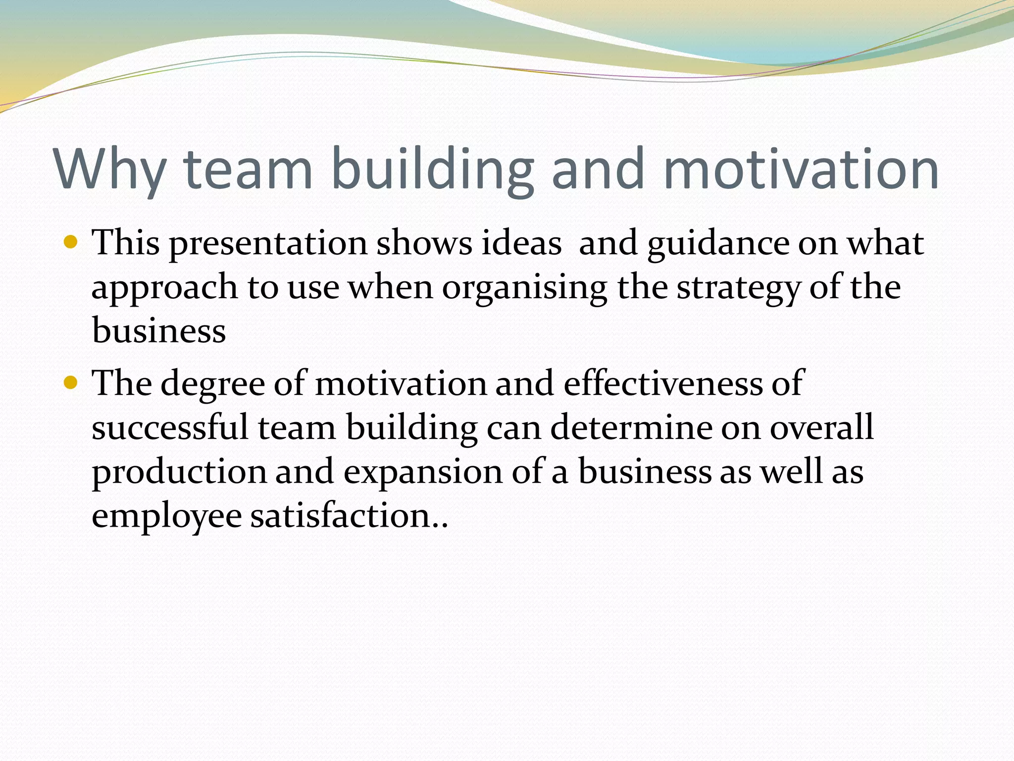 motivating workforce.pptx | Business Administration | Business