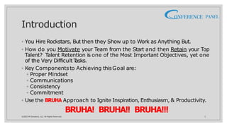 Winning Strategies: Motivating Your Team with BRUHA | PDF