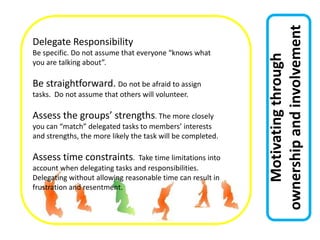 Motivation for Student Groups | PPT