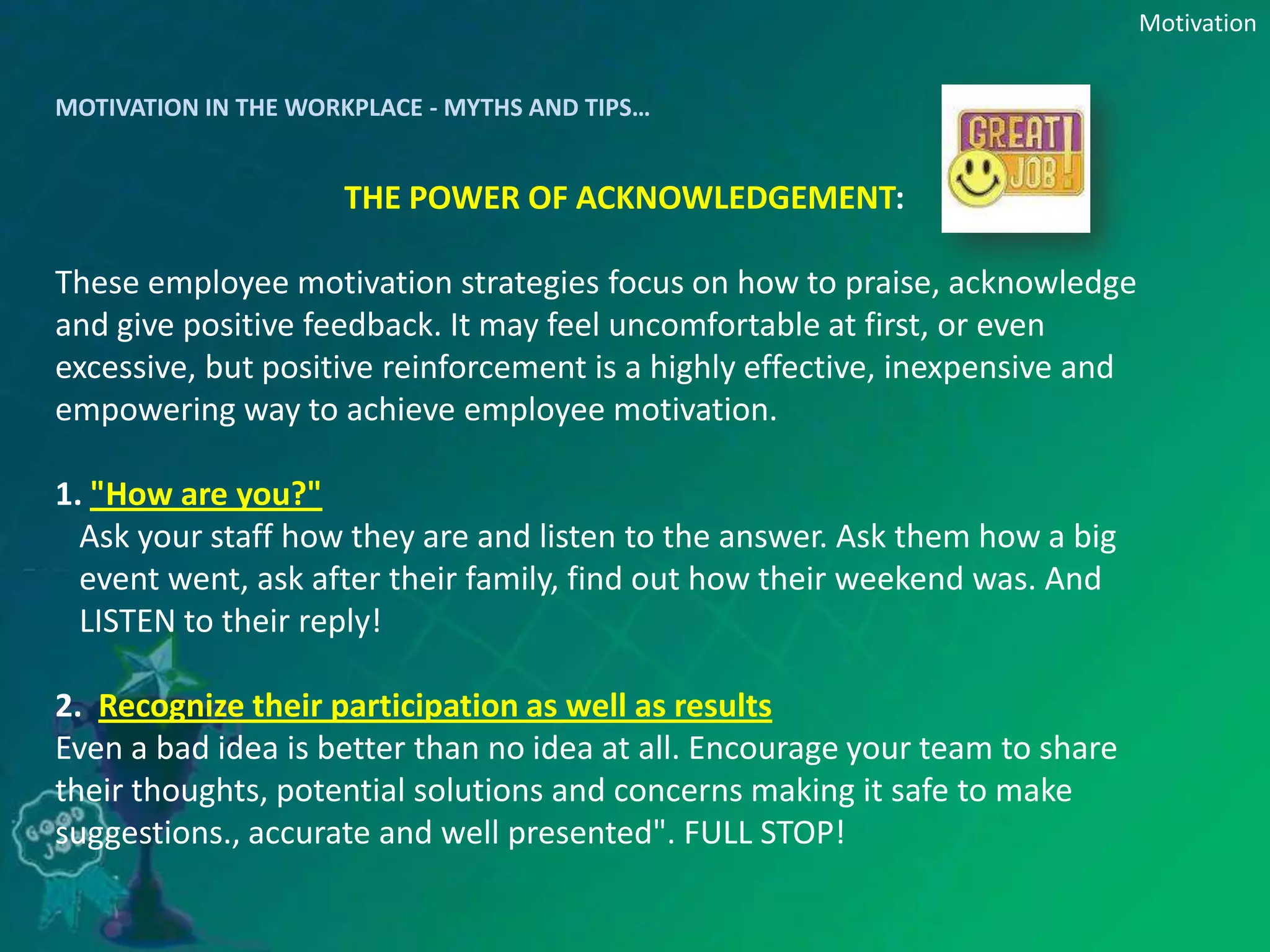 Motivation at Workplace | PPTX