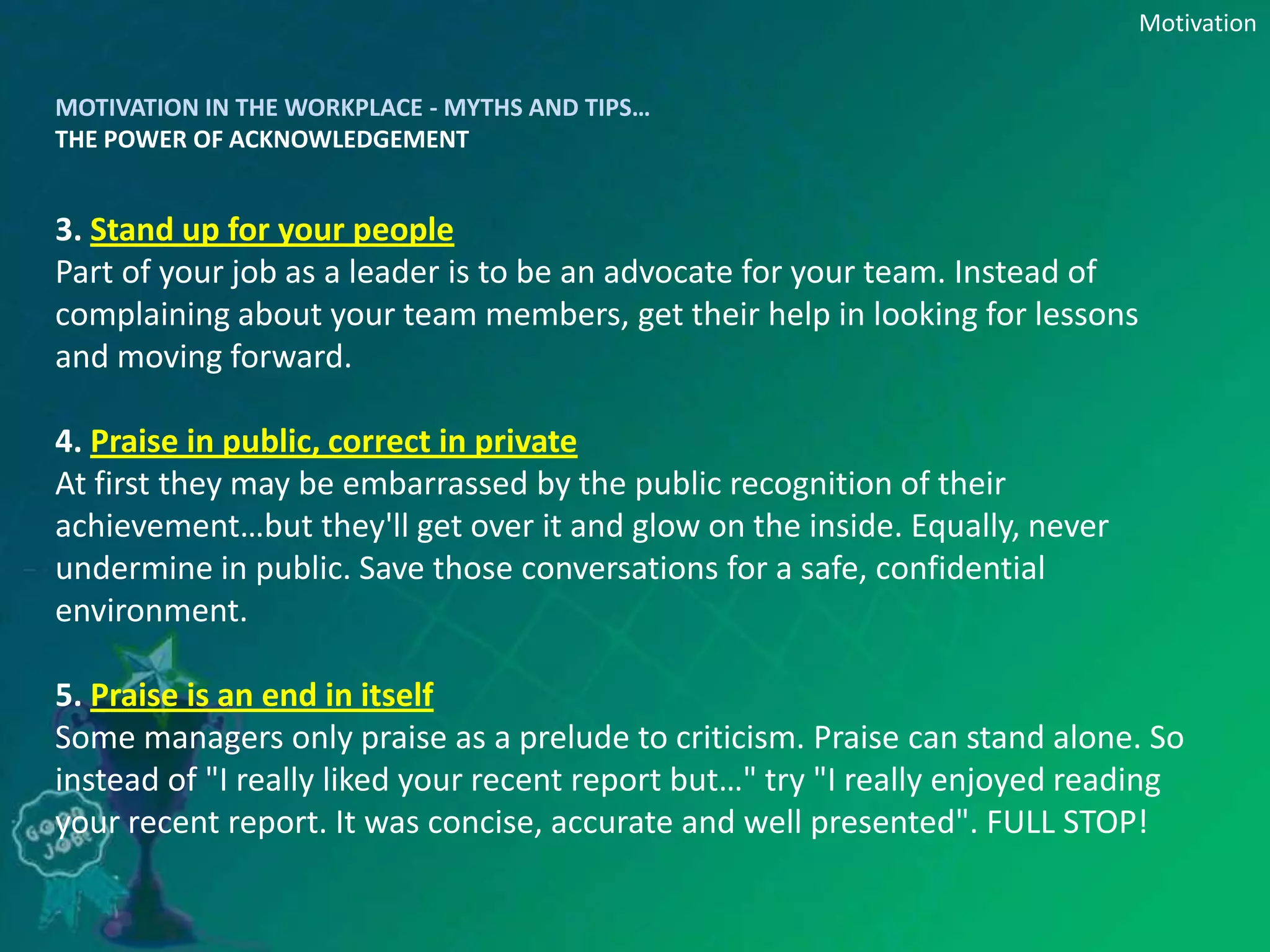 Motivation at Workplace | PPTX