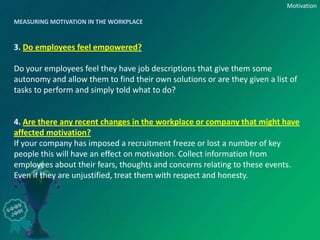 Motivation at Workplace | PPTX