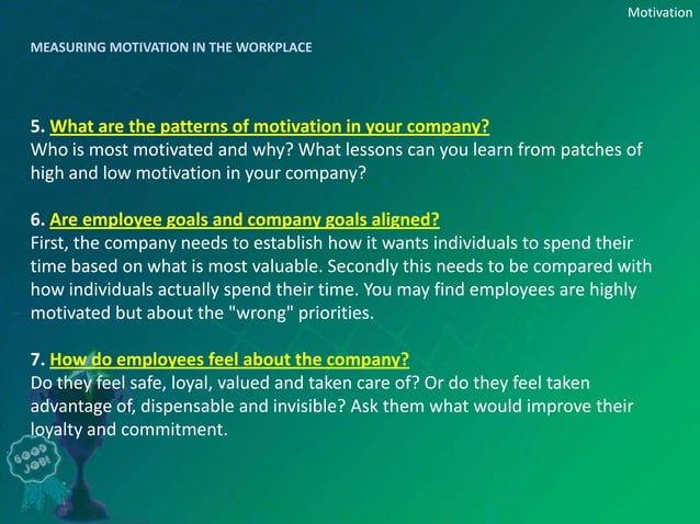 Motivation at Workplace | PPTX | Human Resources | Business