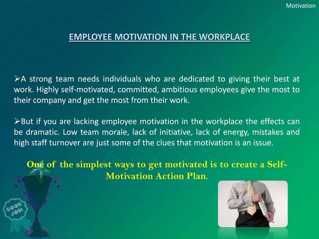 Motivation at Workplace | PPTX | Human Resources | Business