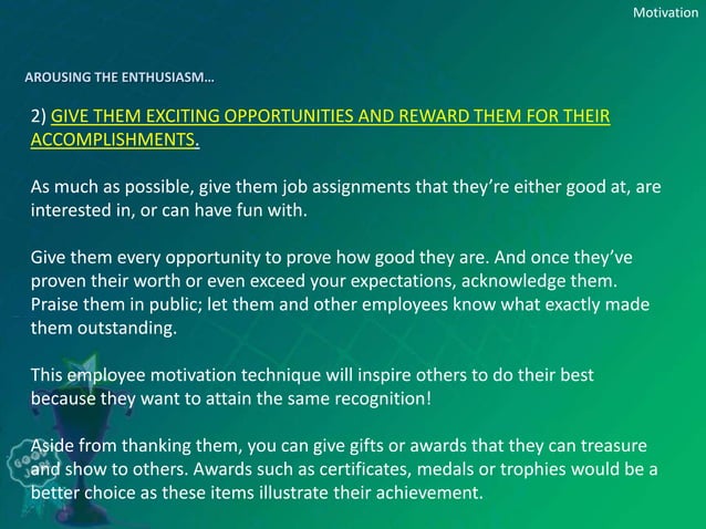 Motivation at Workplace | PPTX | Human Resources | Business