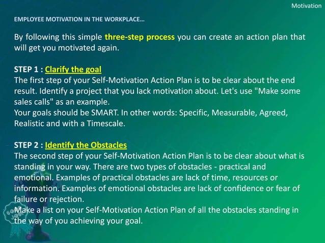 Motivation at Workplace | PPTX | Human Resources | Business