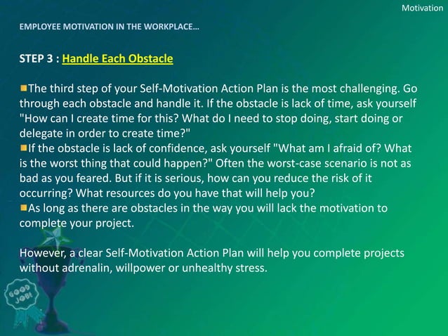 Motivation at Workplace | PPTX | Human Resources | Business