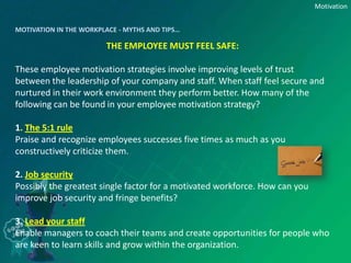 Motivation at Workplace | PPTX