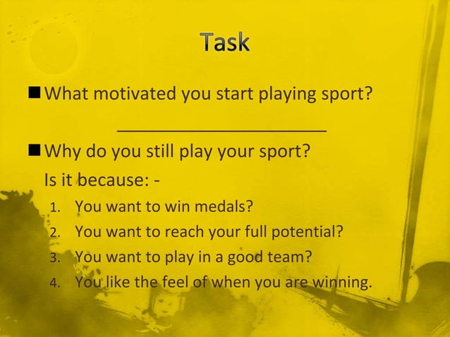 Motivation and sport | PPTX