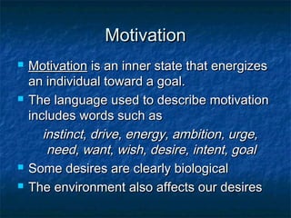 Motivation | PPT | Science