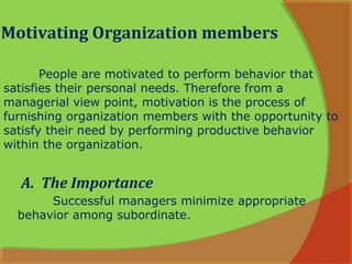 Motivation (Principles of Management) | PPT