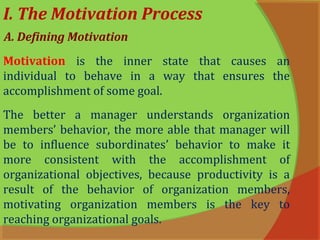 Motivation (Principles of Management) | PPT