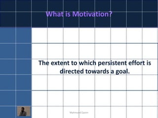 Mahmood Qasim Slides on Motivation for Organizational Behaviour ...