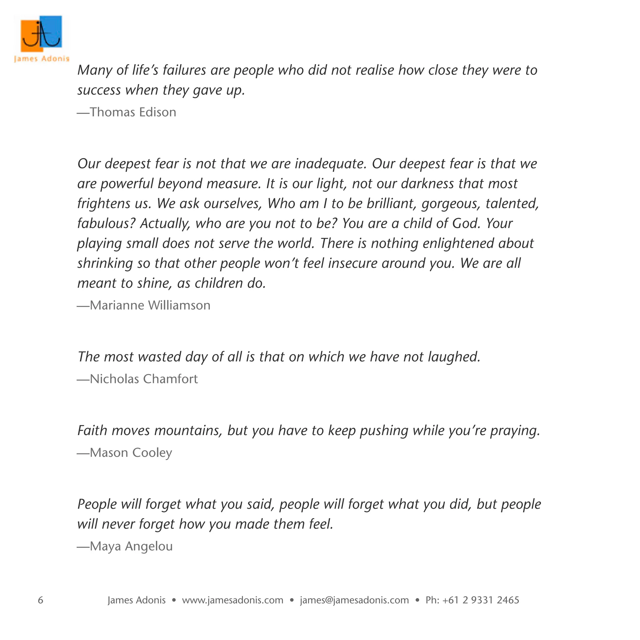 A Compilation of Motivational Quotes for Inspiration | PDF