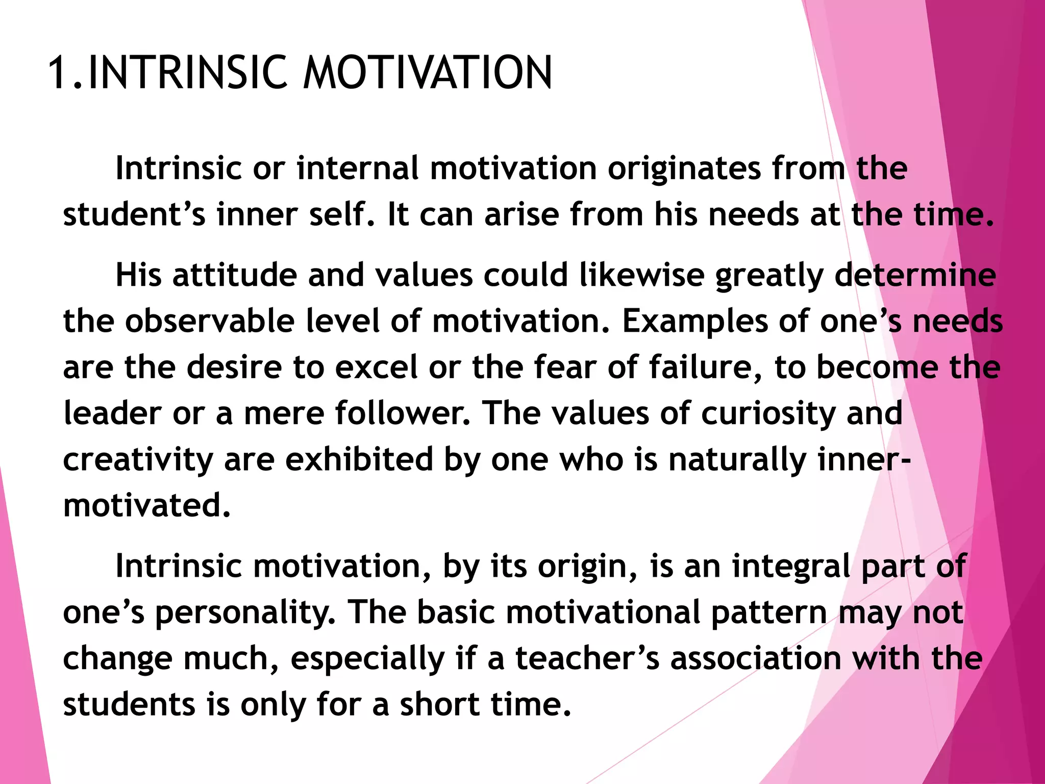 Principles of Teaching - Motivation | PPTX