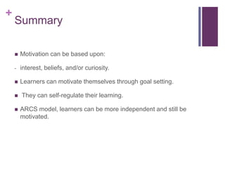 Motivation | PPTX | Educational Assessment | Education