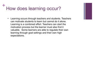 Motivation | PPTX | Educational Assessment | Education