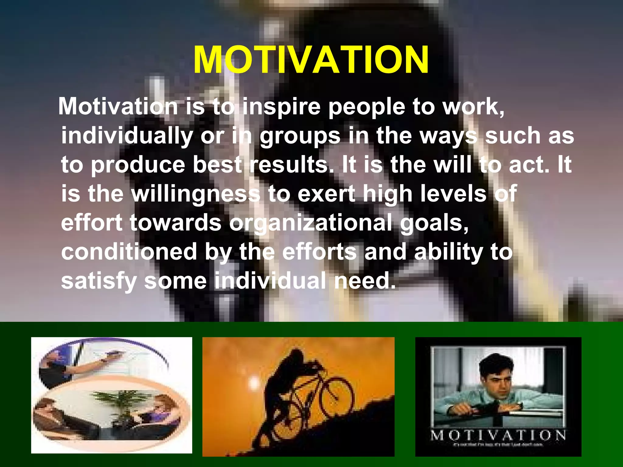 Motivation in management | PPT