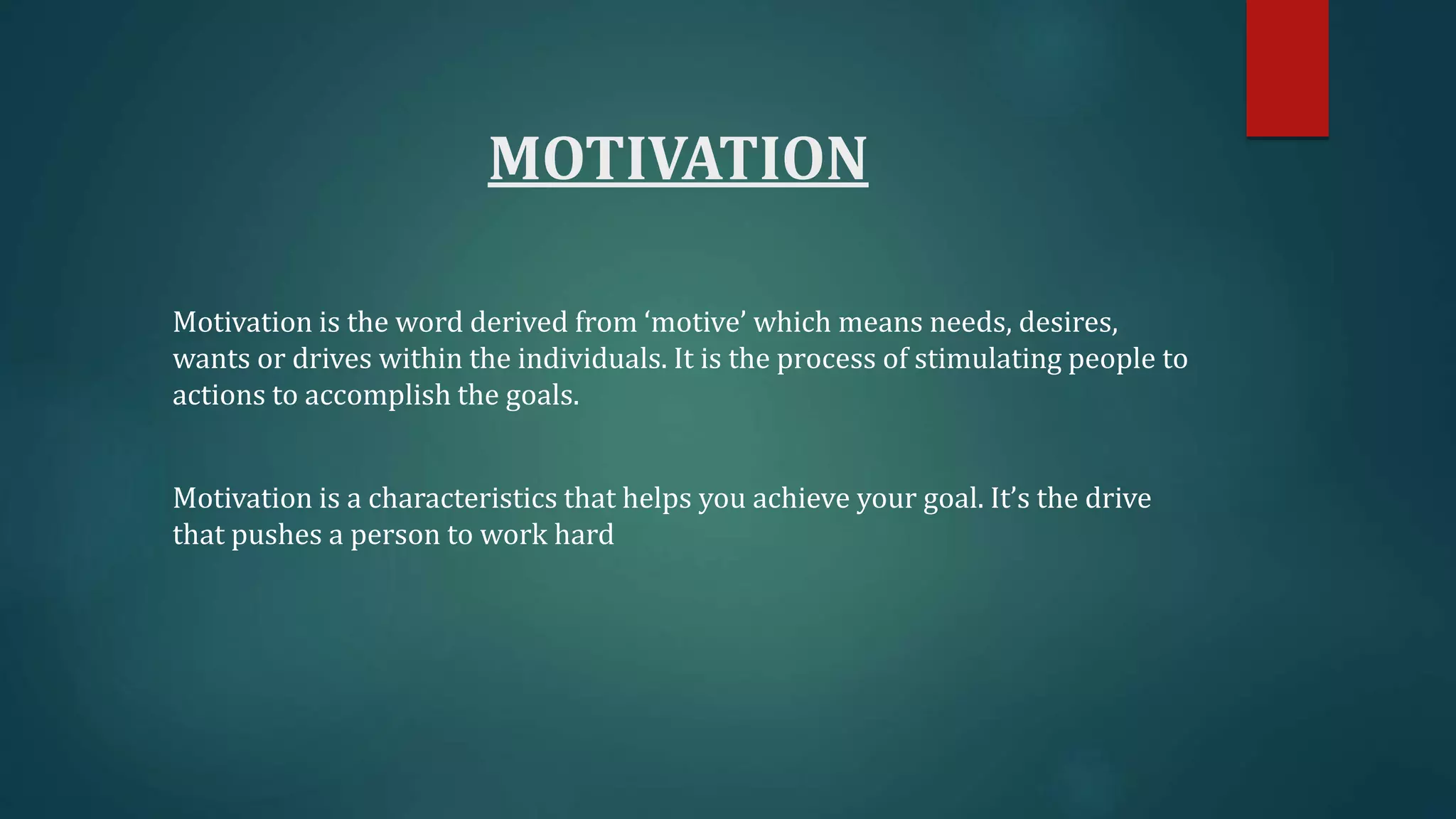 Motivation and Theories of Motivation | PPTX | Business and Finance