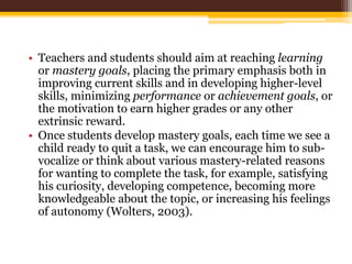 How Children Learn: Understanding Motivation | PPT