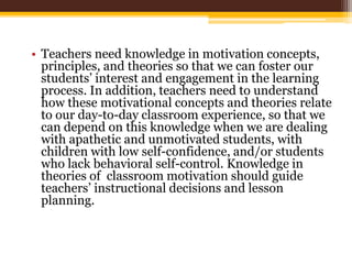 How Children Learn: Understanding Motivation | PPT