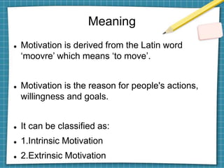 Motivation in software project development | PPTX