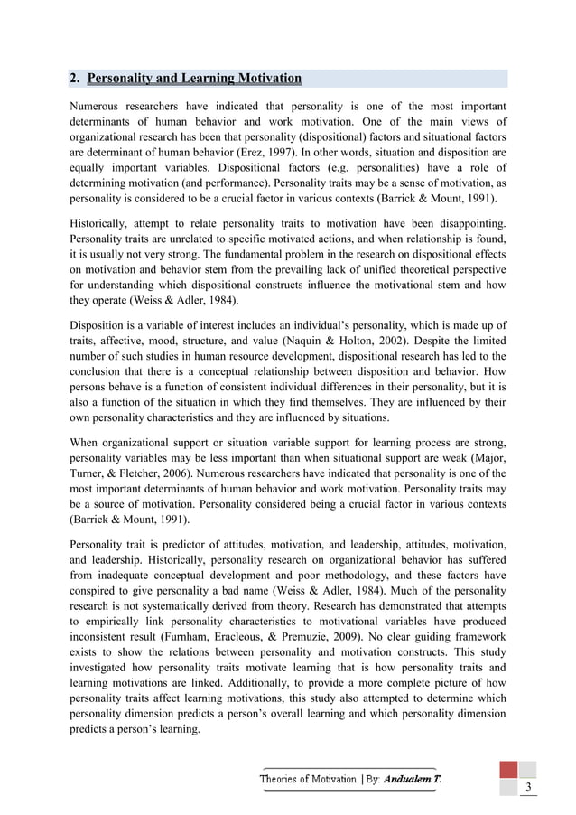 Theories of Motivation | PDF