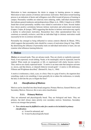 Theories of Motivation | PDF